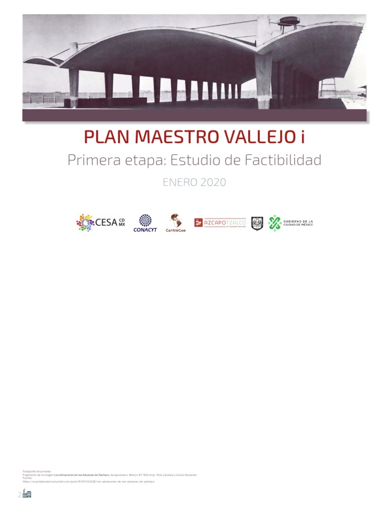 Plan Maestro para la Zona Industrial Vallejo | PDF | Ciudad de México | Planificación