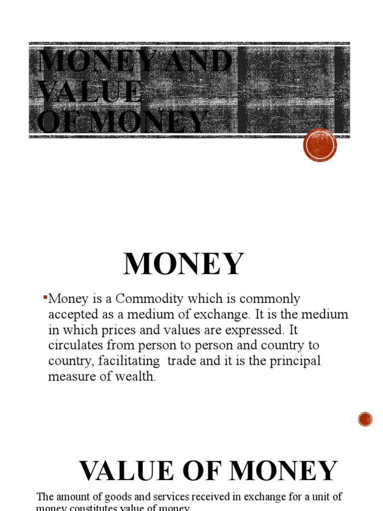 Meaning of Money and Functions | PDF | Money | Medium Of Exchange