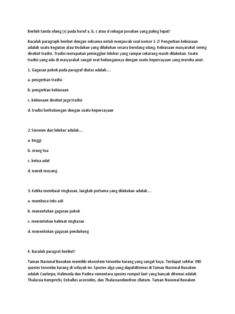 Contoh Soal Kenzi | PDF | Fiksi Umum