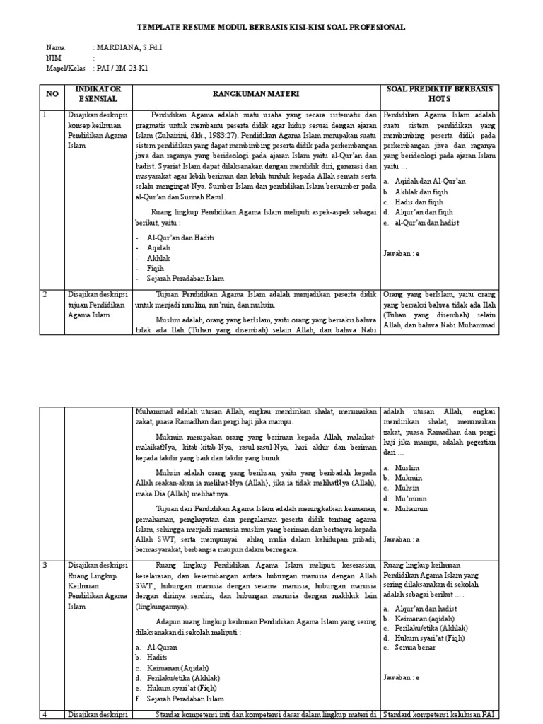 Resume Modul 5 KB 2 | PDF