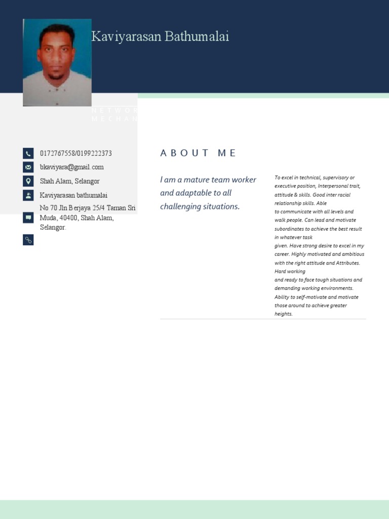 Network Engineer & Elevator Mechanic Resume | PDF | Information And ...