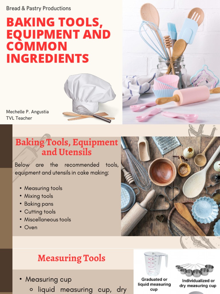 Baking Tools, Equipments and Ingredients | PDF