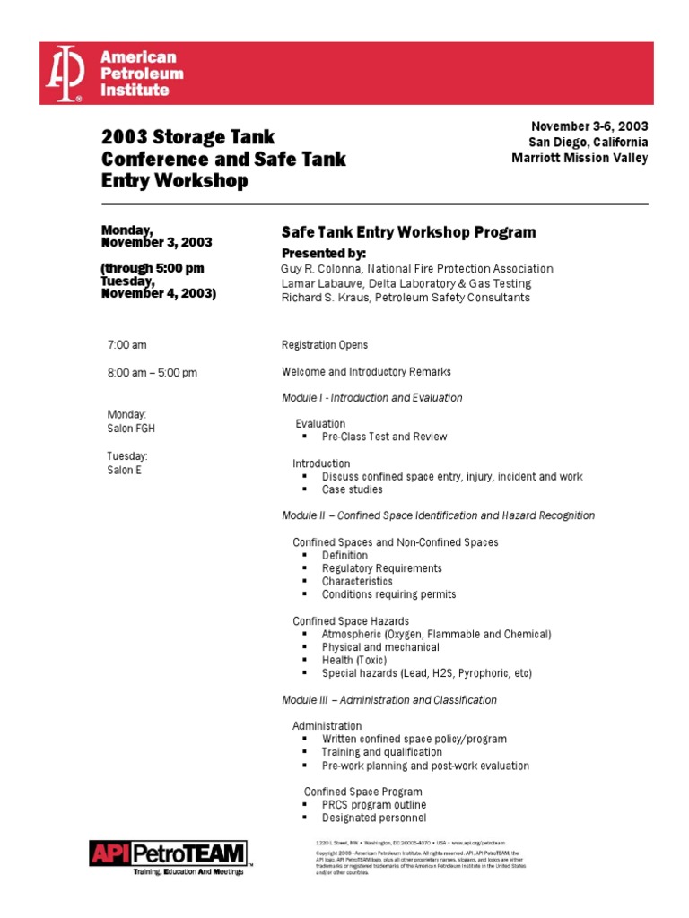 2003 Program | PDF | Safety | Occupational Safety And Health