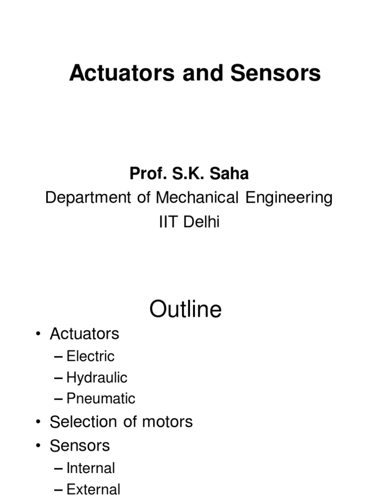 Actuators-Unit 1 & Sensor Unit 2 | PDF | Electric Motor | Alternating ...
