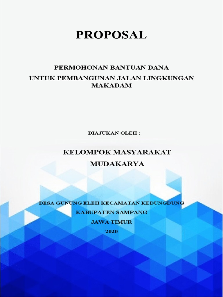 Permohonan Dana Pembangunan Jalan Makadam | PDF