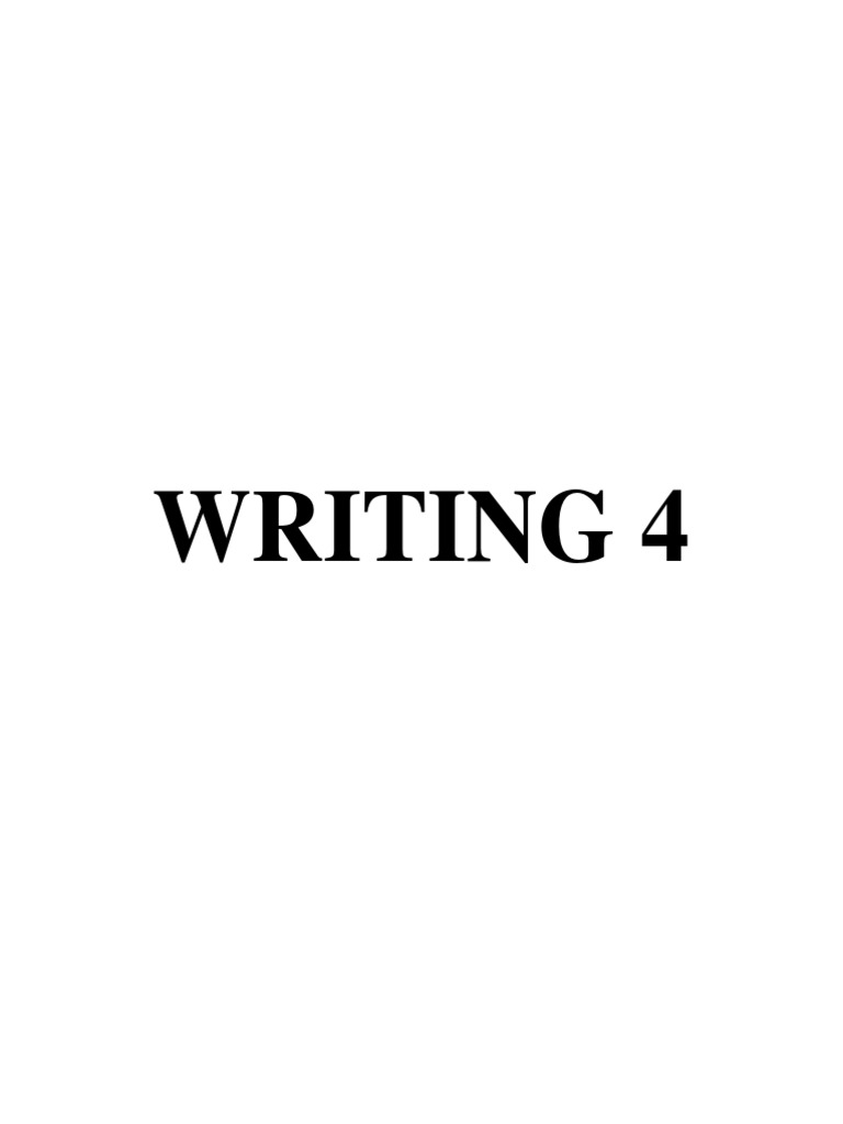 Writing 4 | PDF