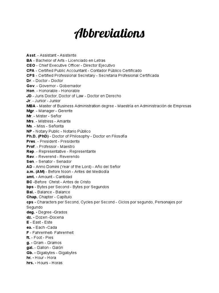 Abbreviations | PDF