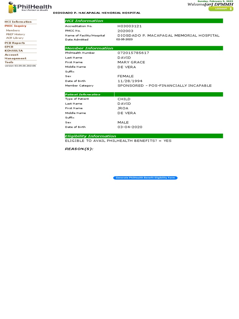 Health Care Institution Portal Version 03.09.00.2 | PDF