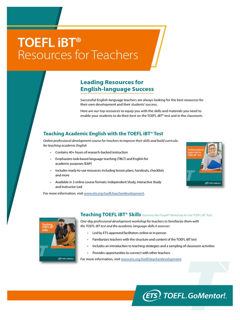 TOEFL TLS Teacher Flyer | PDF