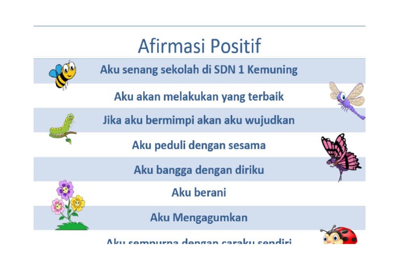 Kalimat Afirmasi | PDF