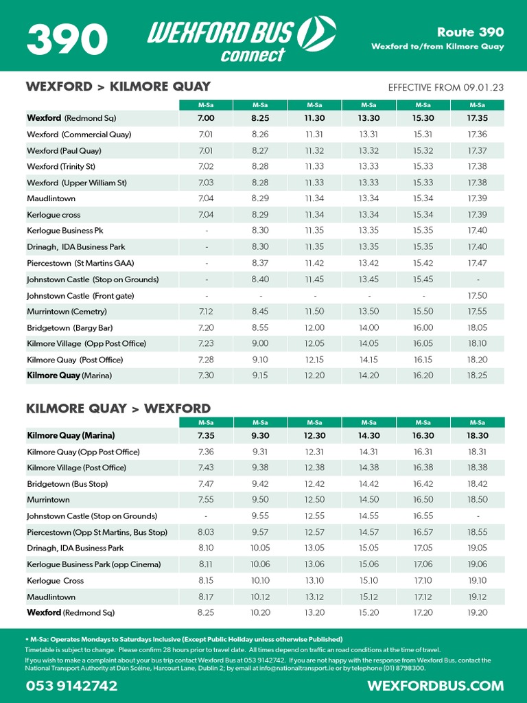 Kilmore Quay Timetable 2023 | PDF | Public Services | Road Transport