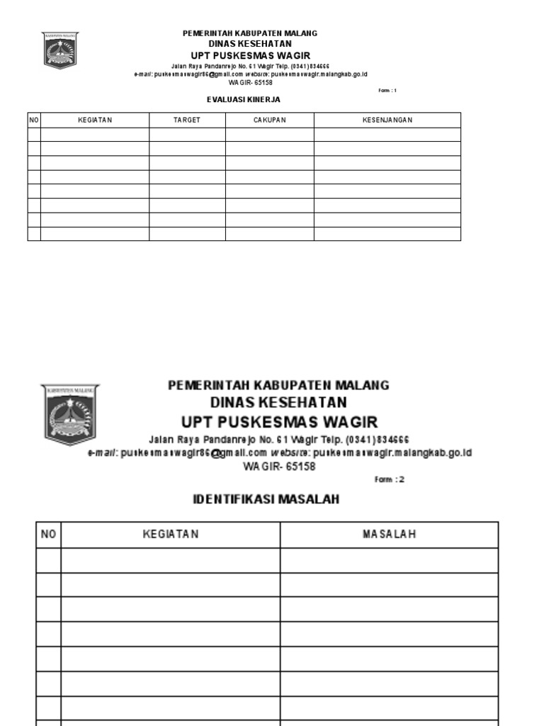 Format Evaluasi Kinerja UKM Pengembangan | PDF