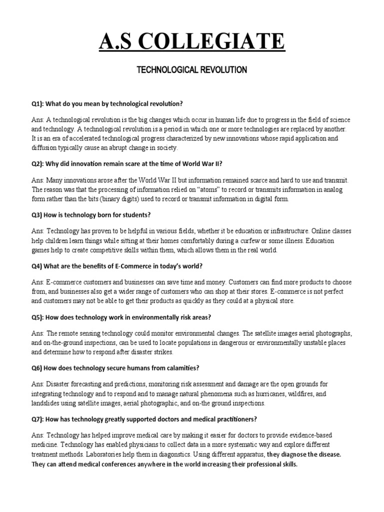 Technological Revolution | PDF | E Commerce | Information