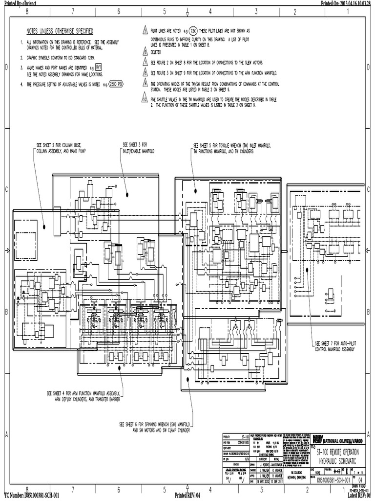ST-100 Hydraulic Schematic (Remote Control Version) | PDF