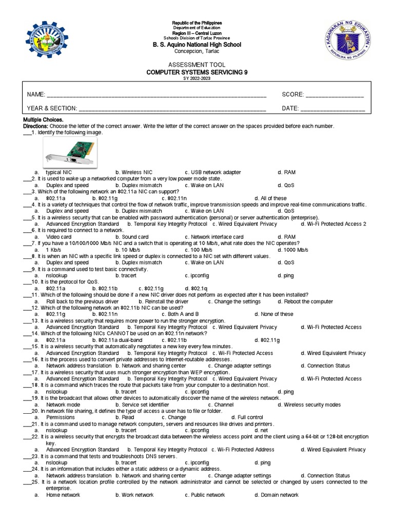 Assessment Tool Grade 9 | PDF