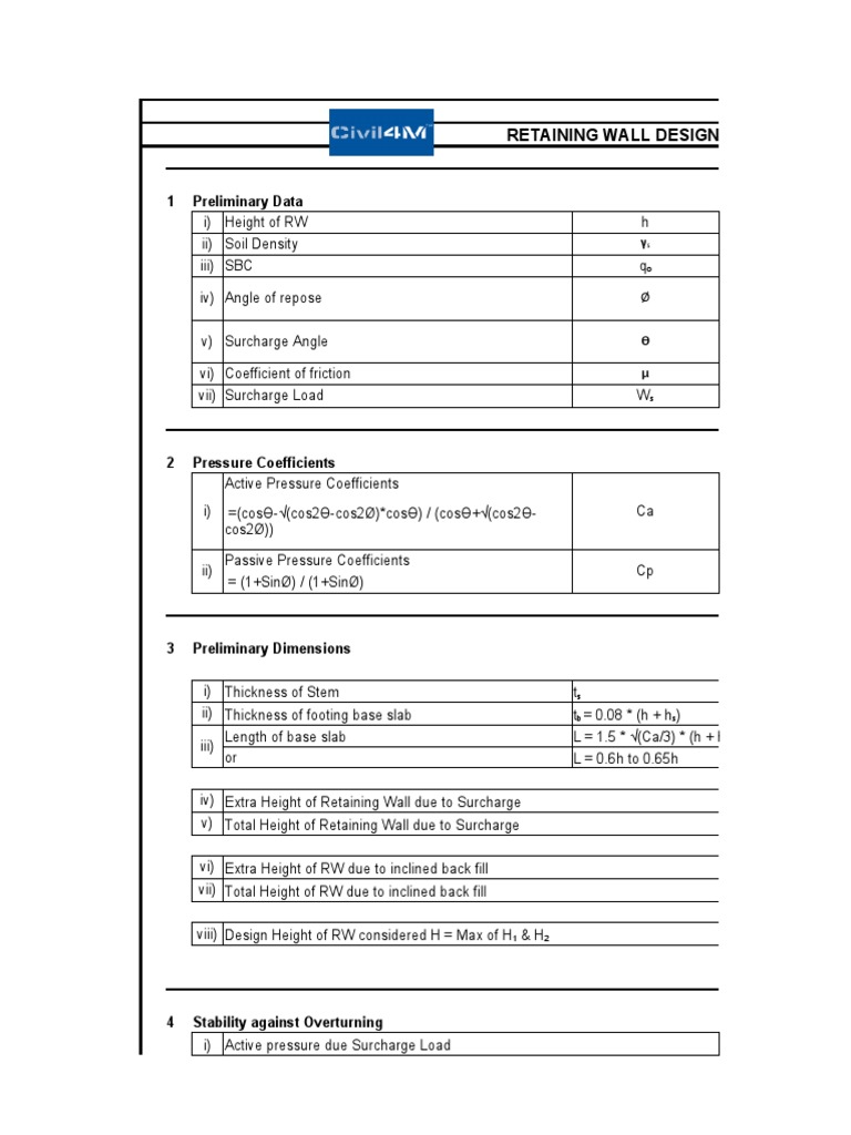 How To Design A Retaining Wall