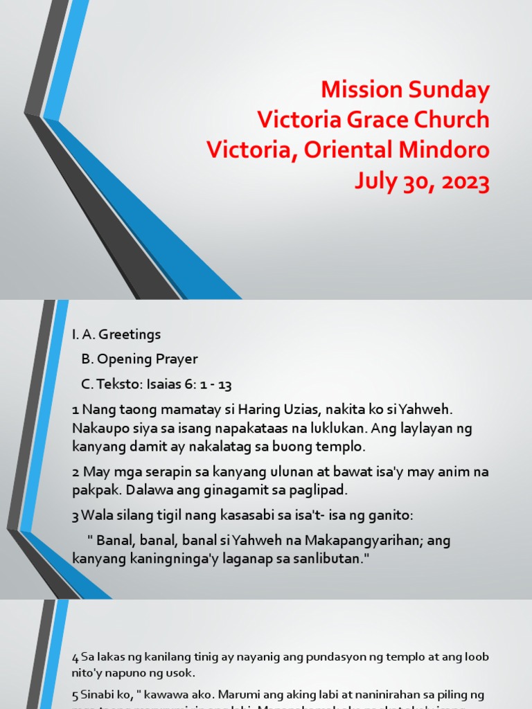 Mission Sunday | PDF