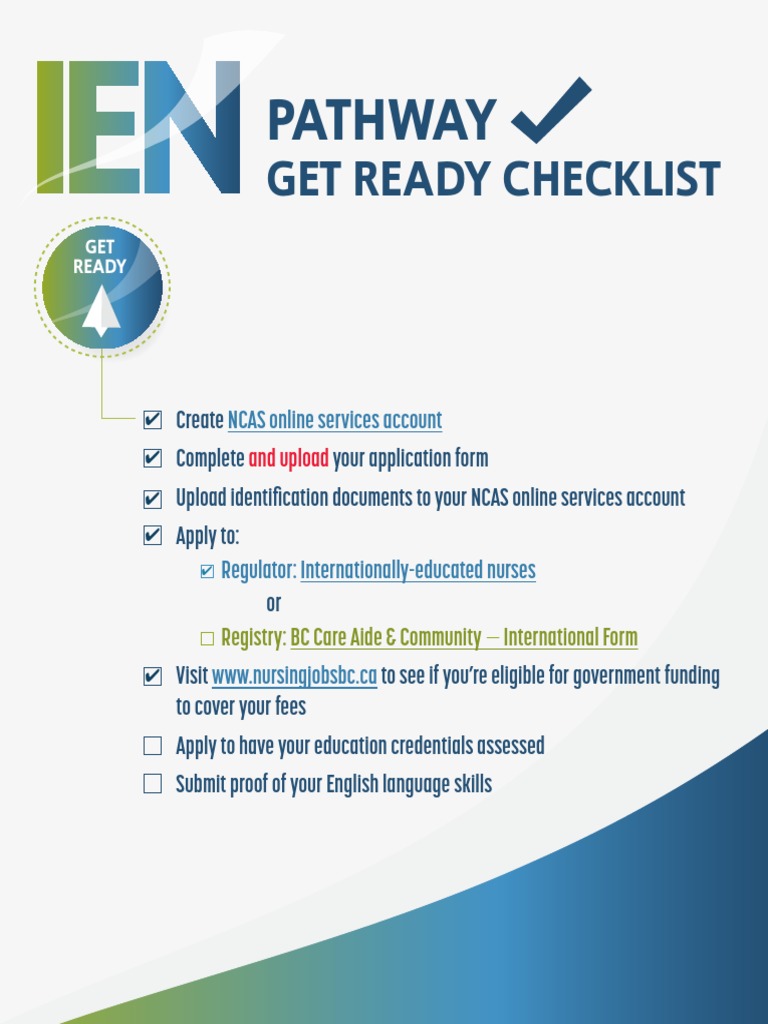NCAS IEN Pathway Checklist | PDF