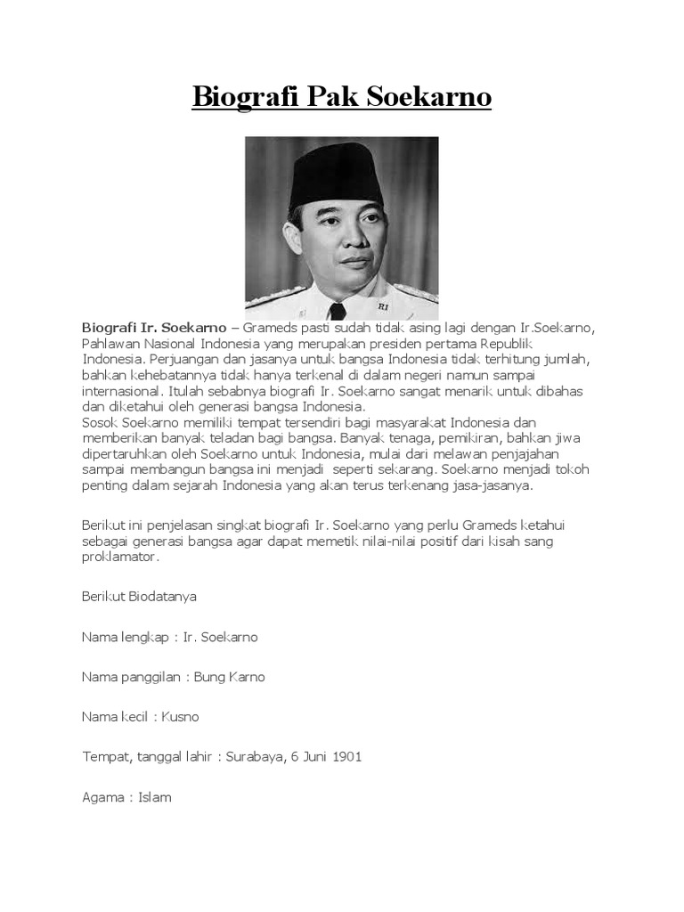 Biografi Singkat Ir. Soekarno | PDF