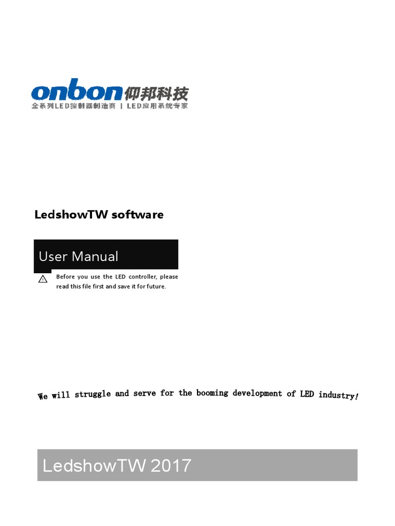 LedshowTW 2017 User Manual | PDF