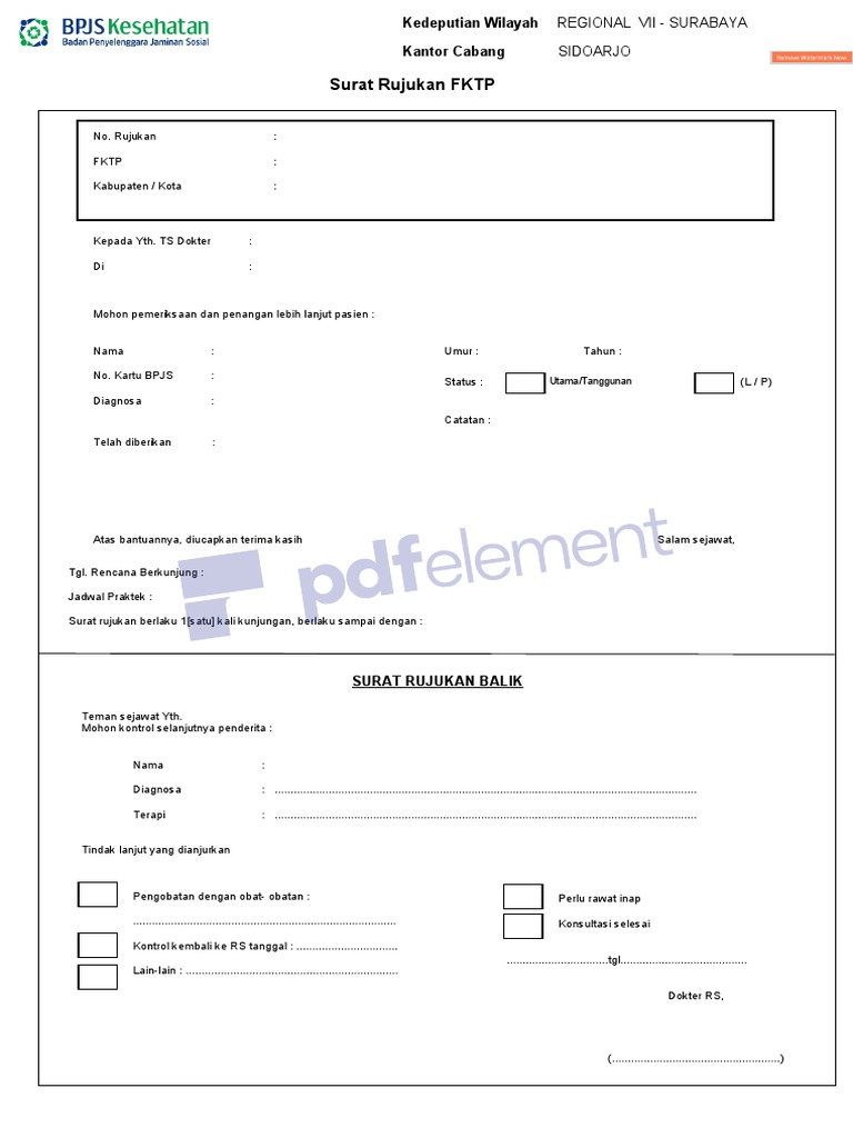 Rujukan BPJS Kosongan | PDF