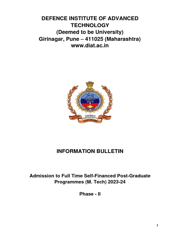 Information Brochure Phase II | PDF | Master Of Science | Electrical ...