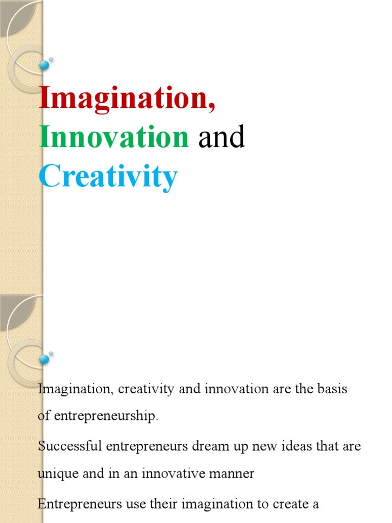 Imagination and Innovation in Entrepreneurship | PDF | Art