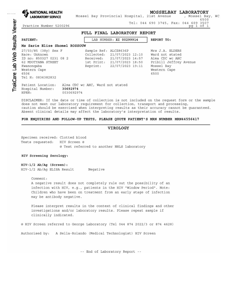 Websys | PDF | Hiv | Diagnosis Of Hiv/Aids