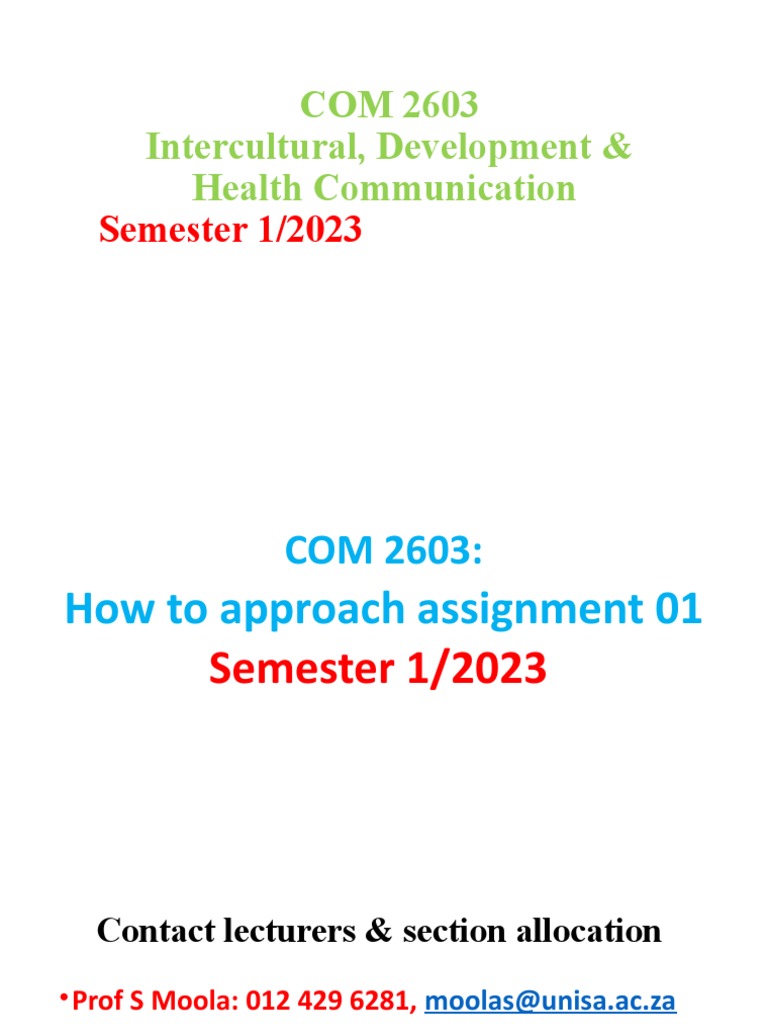 Live Class - Assign Prep - Sem 1 2023 - Assign 01 | PDF | Career & Growth