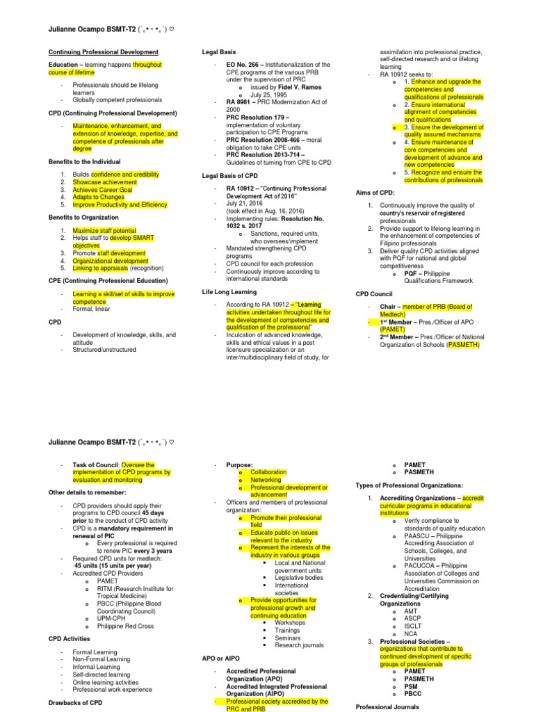 CPD Transes | PDF | Professional Development | Lifelong Learning