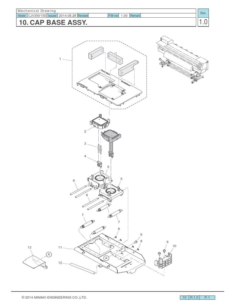 CJV300/150 Parts Mechanical Drawing | PDF