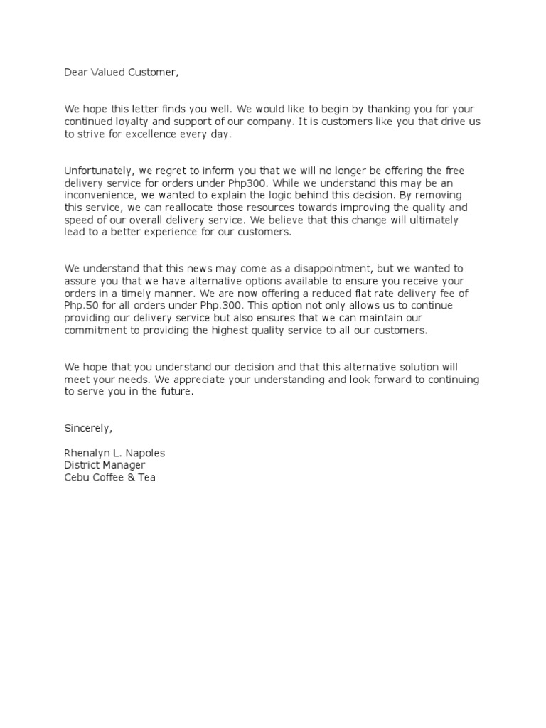 Inform Req Letter | PDF