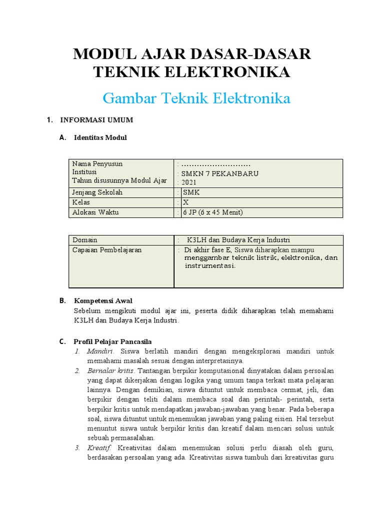 Modul Dasar-Dasar TE | PDF | Seni