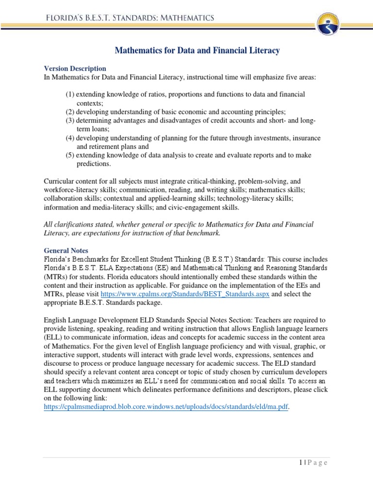 Math for Data & Financial Literacy | PDF | Mathematics | Function ...