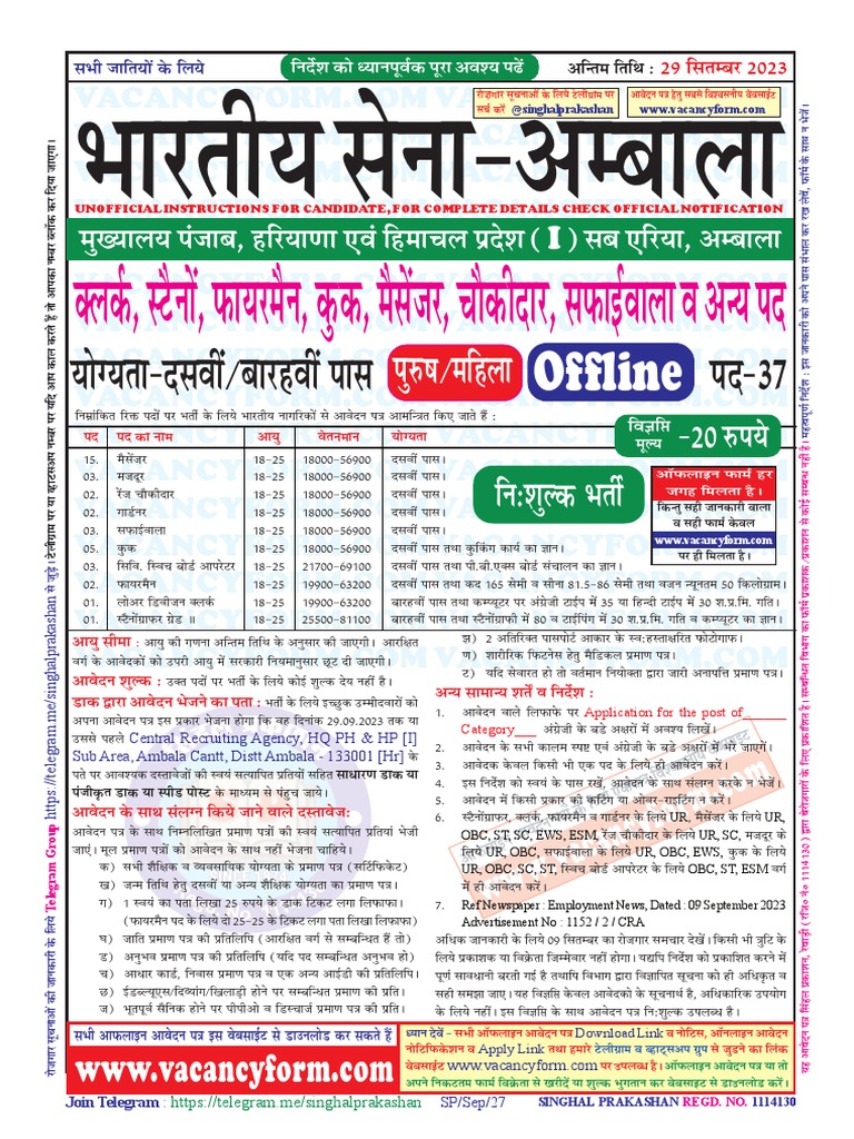 27 PH HP Sub Area Ambala | PDF