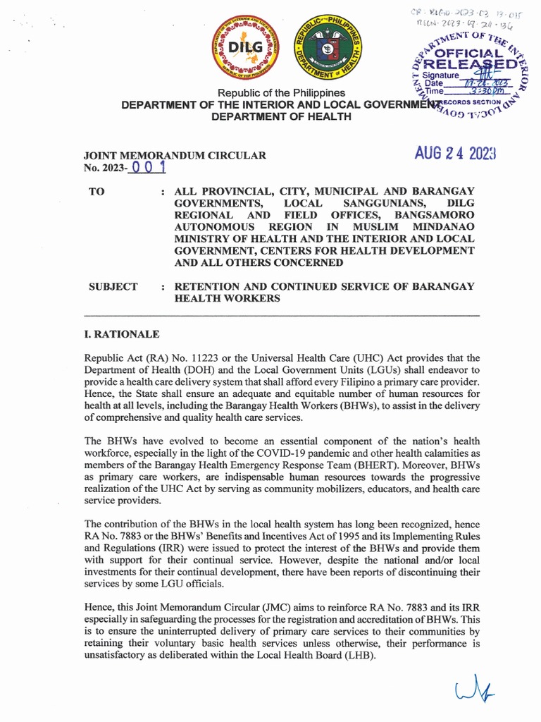 DILG DOH JMC2023 001 ...