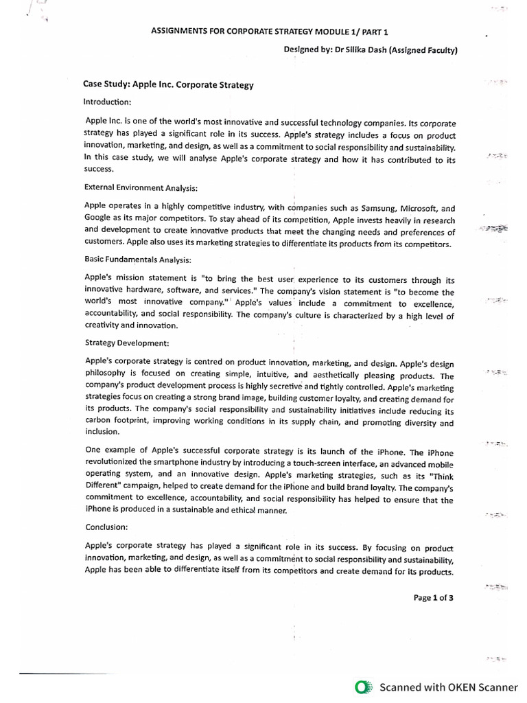 Assignments For Corporate Strategy Module1 (Part 1) | PDF