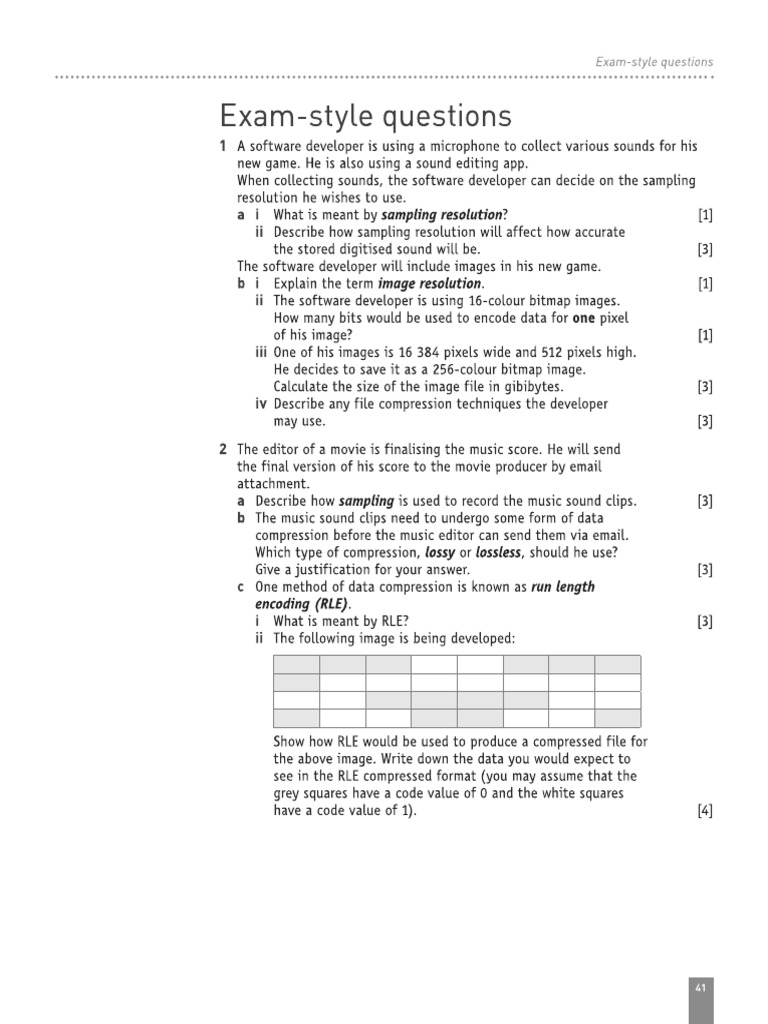 Chapter 1 Exam Style Questions | PDF