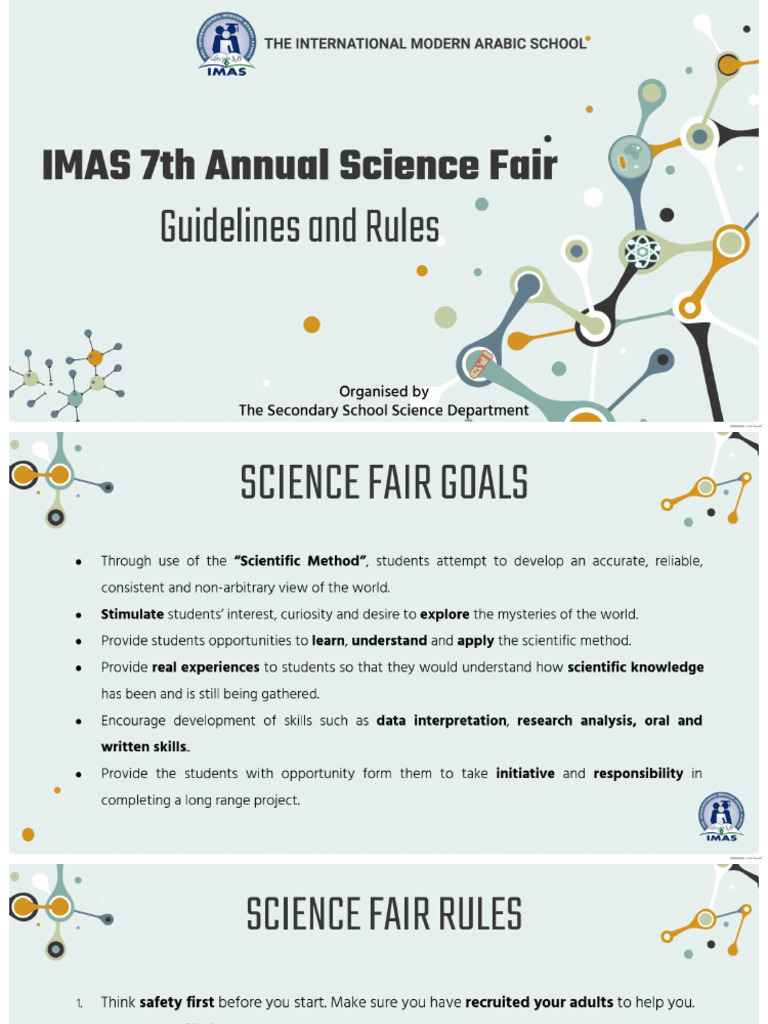 IMAS 7th Annual Science Fair Guidelines & Rules | PDF