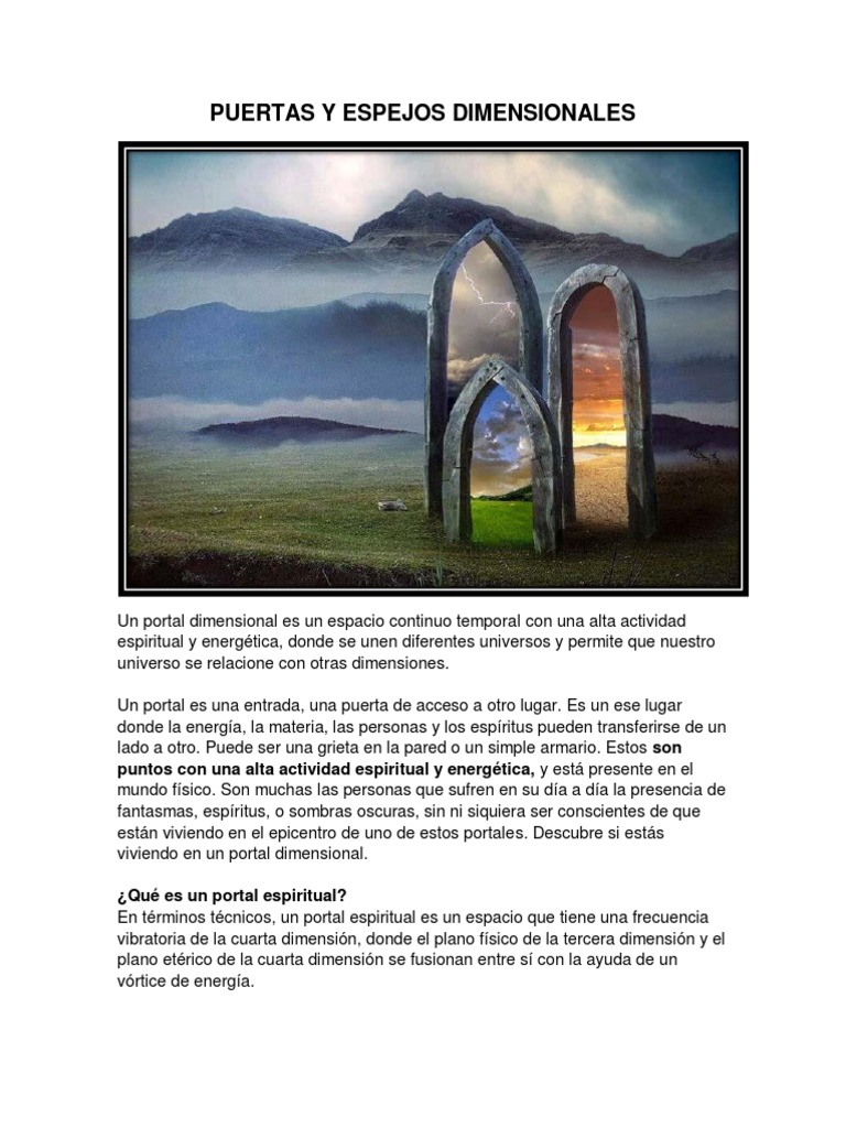 Espejos como Portales Dimensionales | PDF