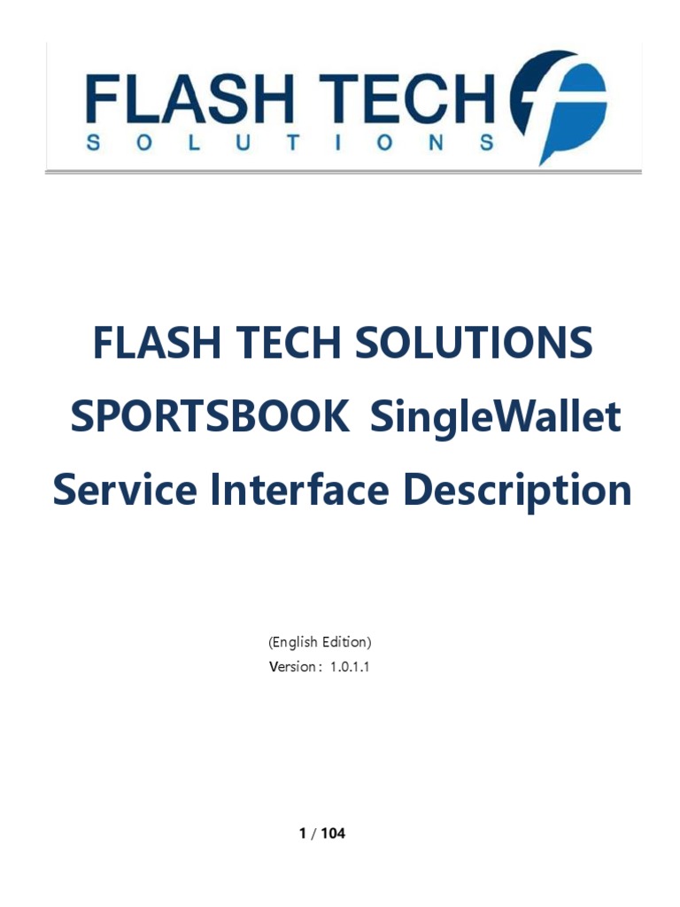 Flash Tech Sports API Integration - Single Wallet (EN) 1.0.1.1 | PDF | Encryption | Json