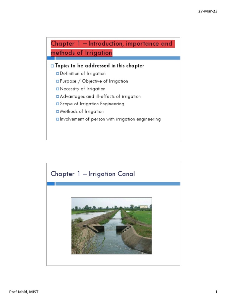 Introduction to Irrigation Methods | PDF | Irrigation | Soil