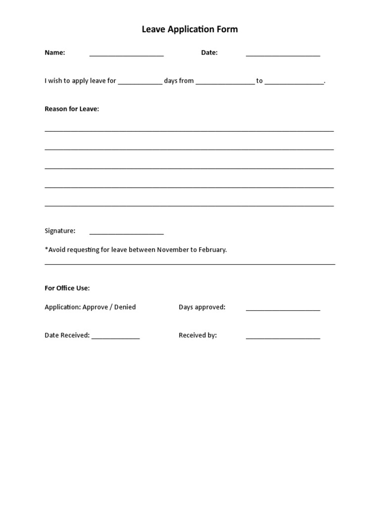 HR - Leave Application | PDF