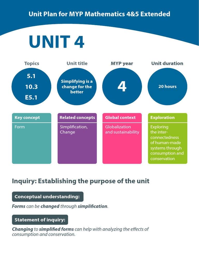 Myp Math Extended Unit 04 | PDF | Numbers | Exponentiation