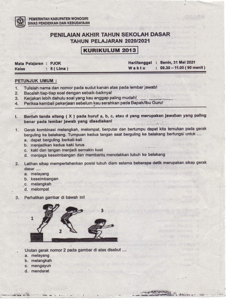 Pat KLS 5 TP 2020 2021 Pjok | PDF