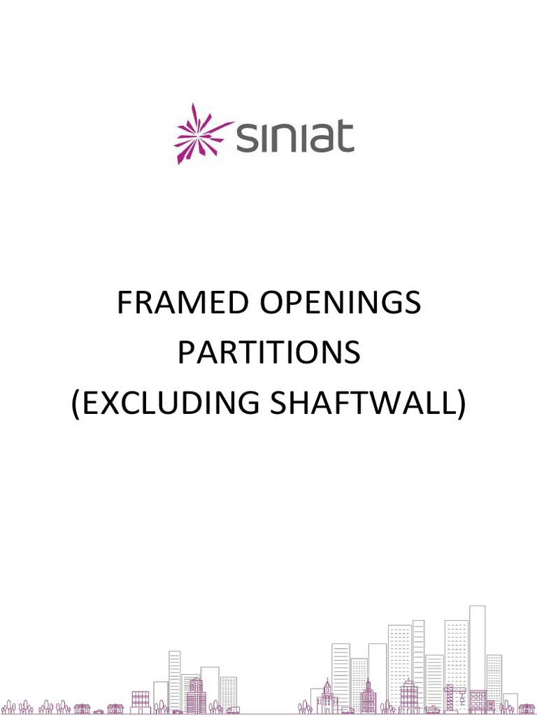 Siniat-Partitions-1xx-Framed Openings Collated-A | PDF