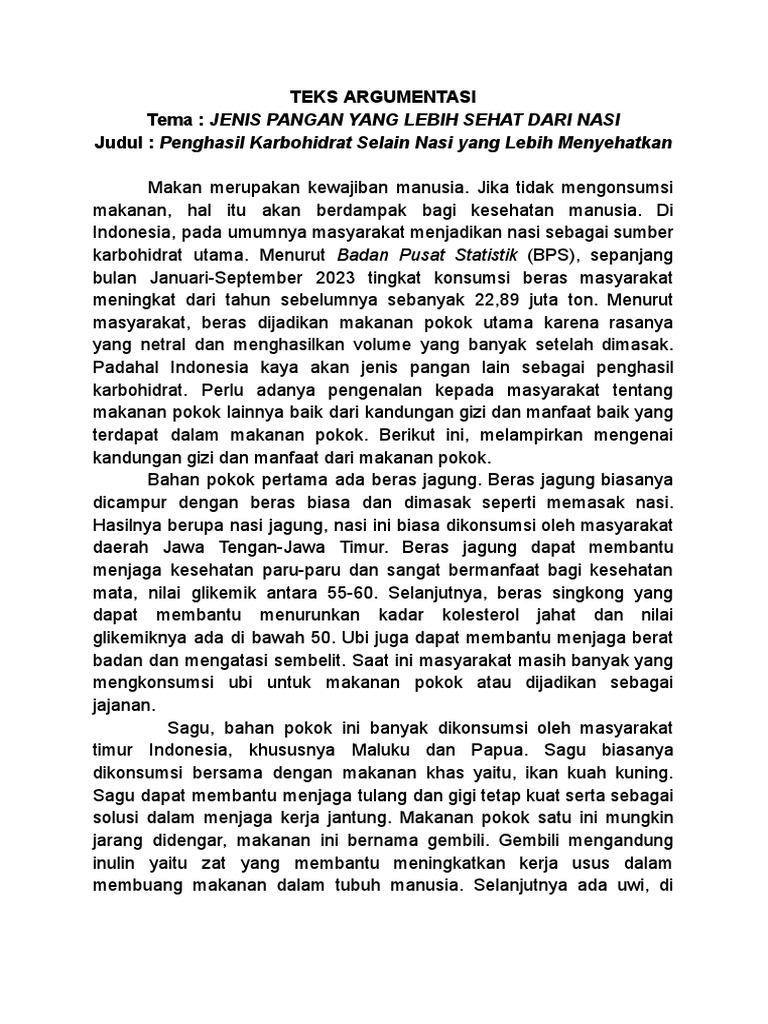 Teks Argumentasi | PDF