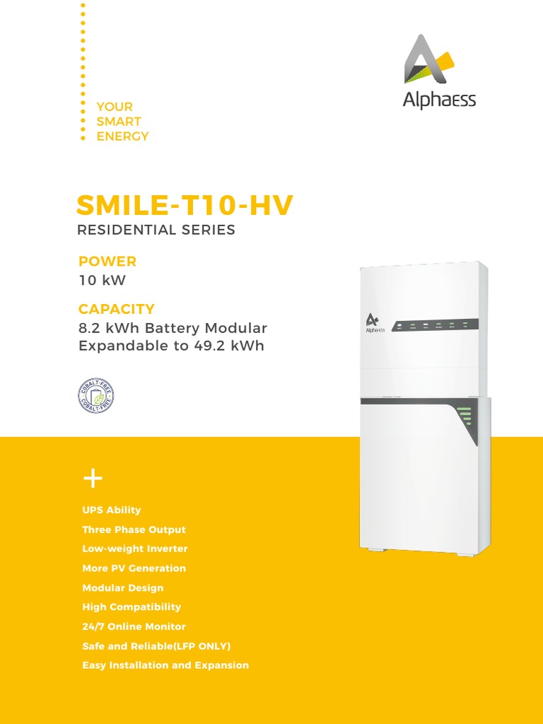 SMILE-T10-HV: Modular Residential Energy System | PDF