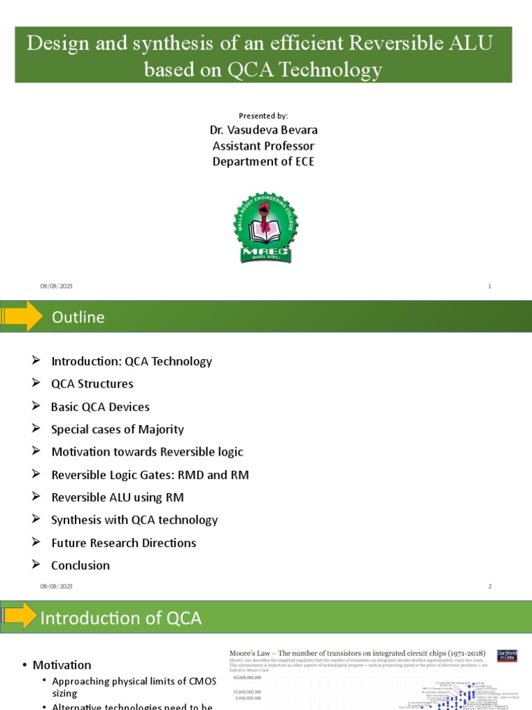 Design and Synthesis of An Efficient Reversible ALU Based On QCA Technology | PDF