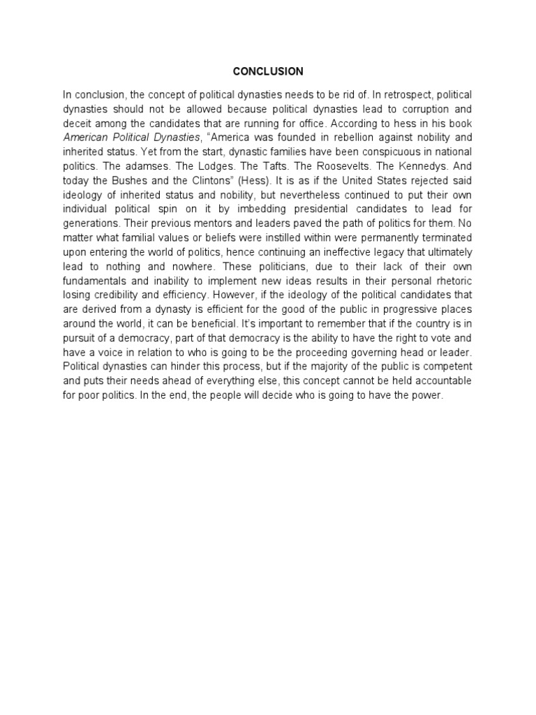 Conclusion (Ucsp) | PDF